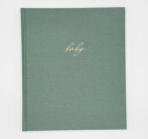 Linen Baby Book - Newborn Keepsake Journal