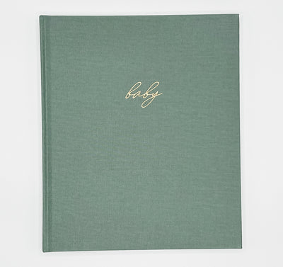 Linen Baby Book - Newborn Keepsake Journal