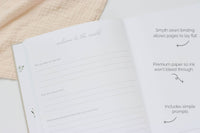 Linen Baby Book - Newborn Keepsake Journal