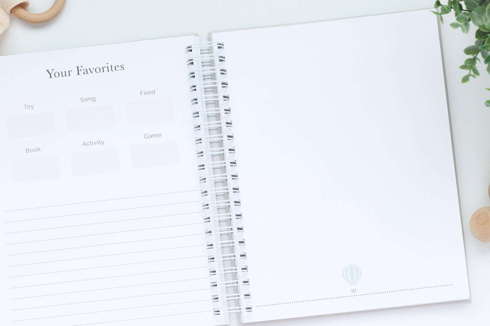 Up Up & Away Baby Book - A Gender Neutral Memory Book For Baby