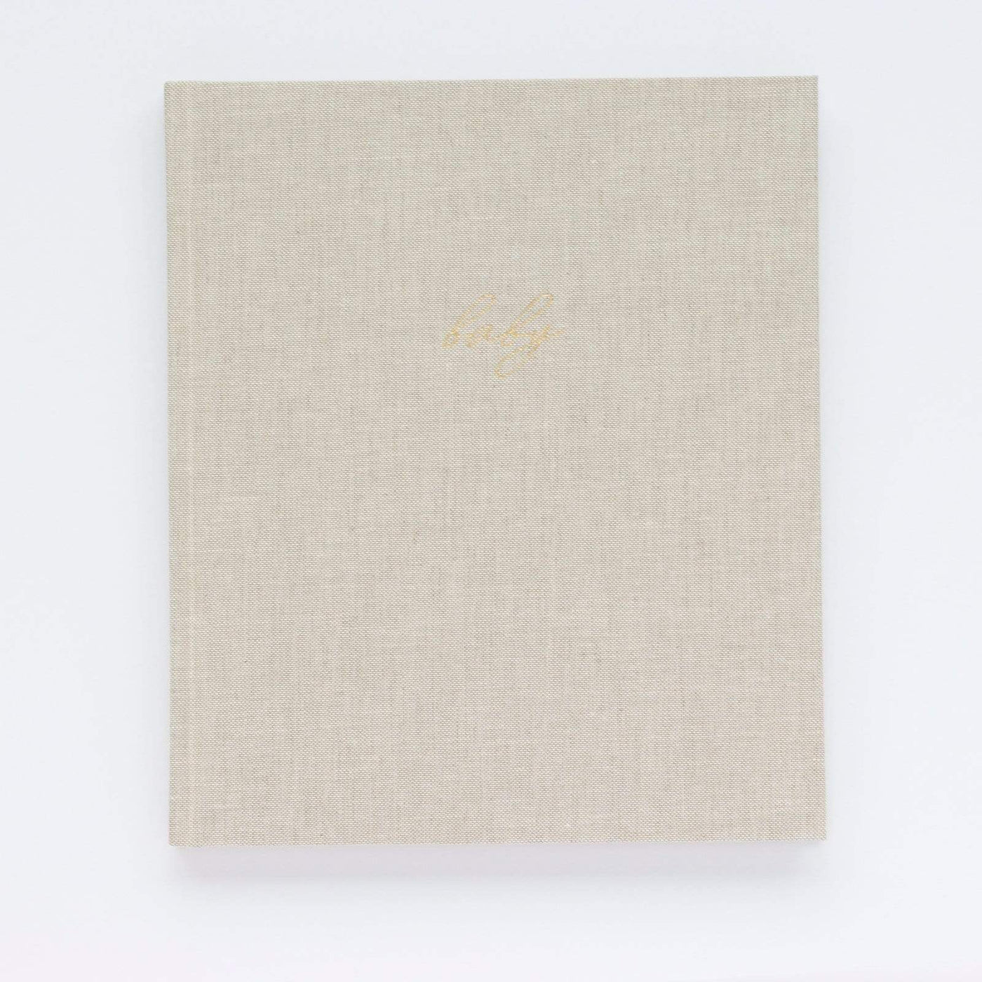 Linen Baby Book - Document Baby's First Year