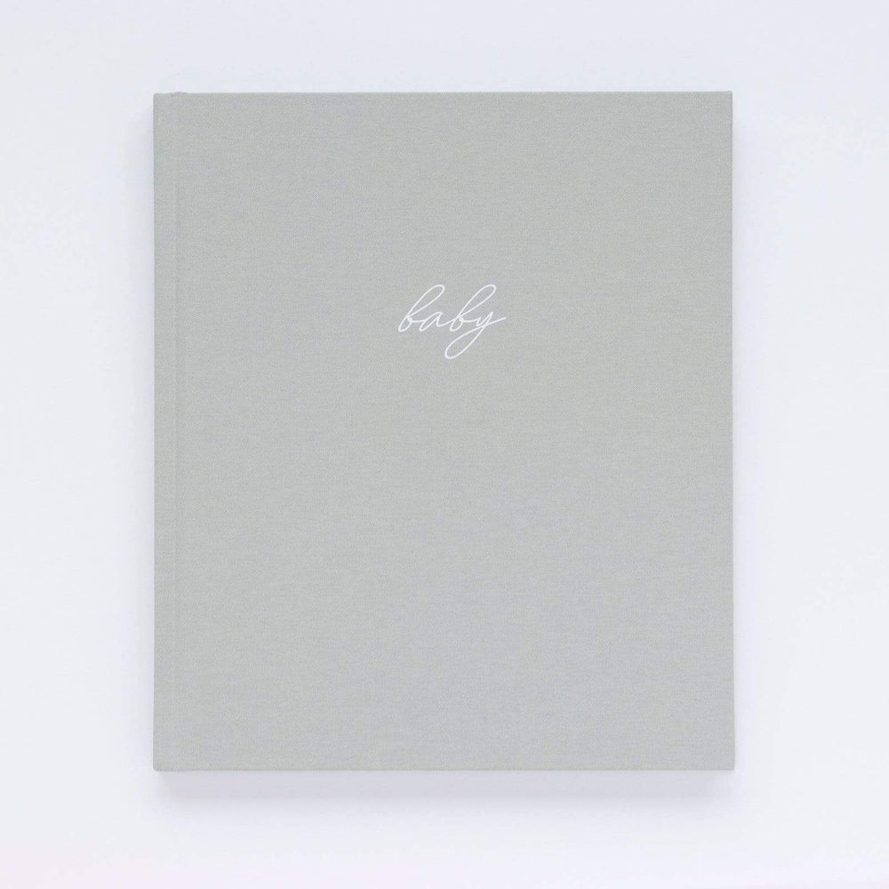 Linen Baby Book - Newborn Memory Book