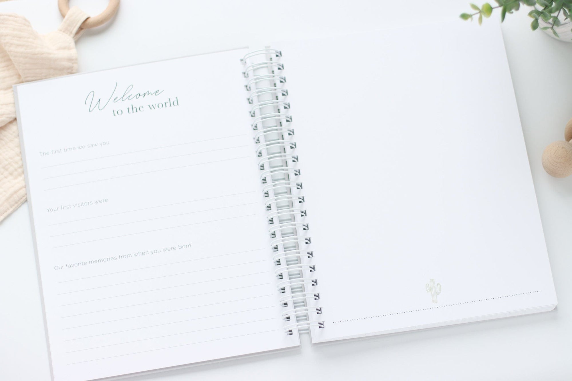 Sunshine Baby Book - A modern keepsake journal for baby boys and girls