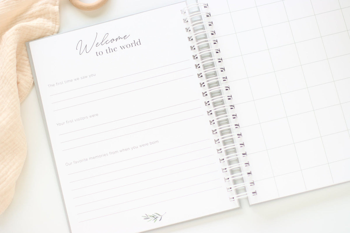 Greenery Baby Book - A Gender Neutral Baby Keepsake Journal