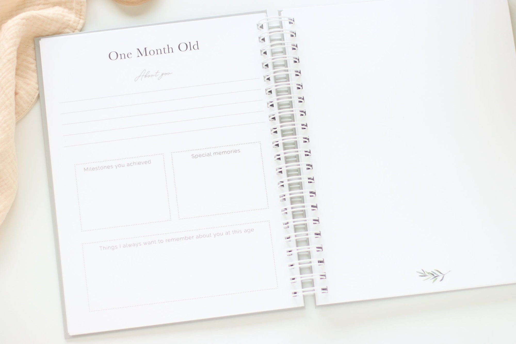 Greenery Baby Book - A Gender Neutral Baby Keepsake Journal